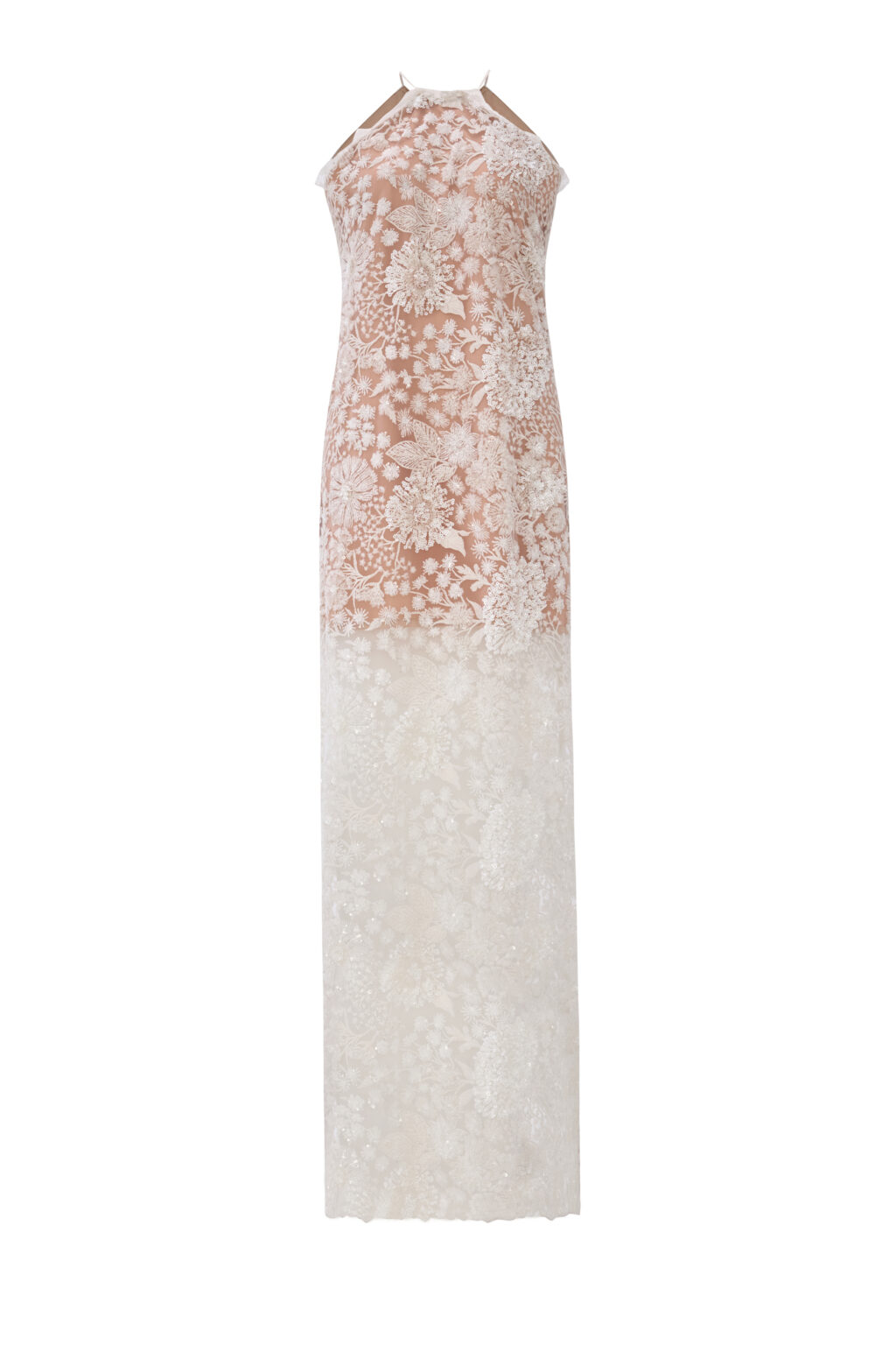Ava Dress - Neckholder Lace and Beaded Dress